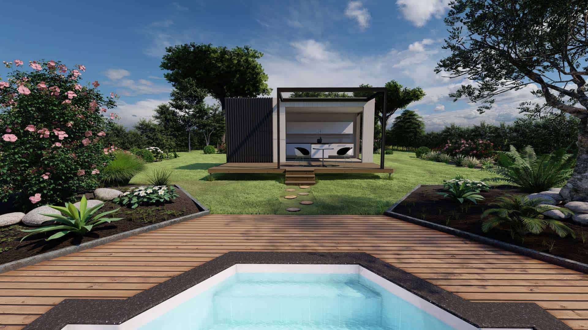 La Tiny House M par Ademeure | Studios de jardin, Pool House, Abris en bois